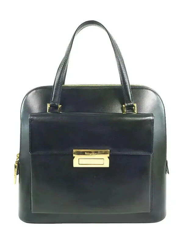 FERRAGAMO Leather Handbag - Black