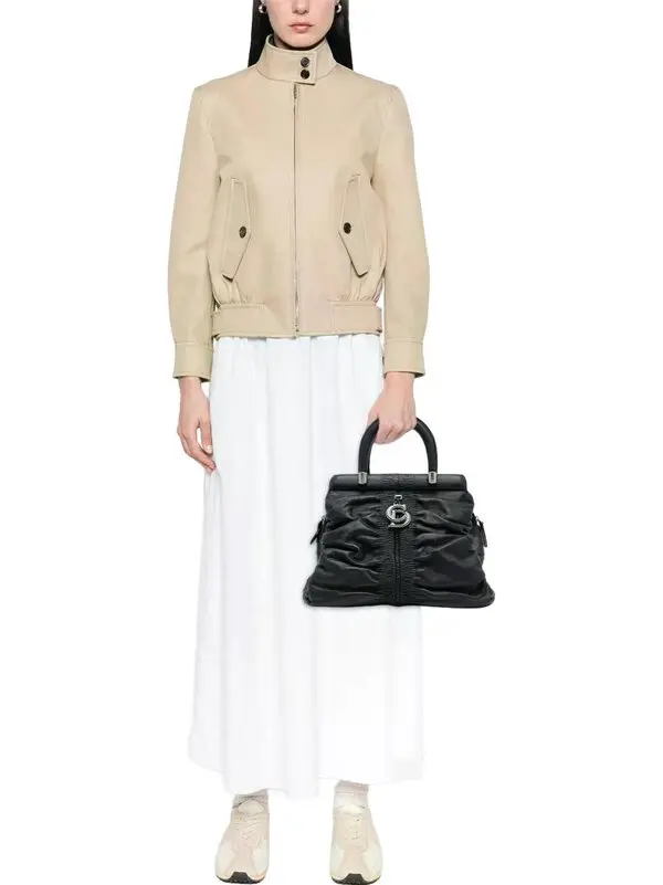Dior Lambskin Karenina Frame Bag Tote Bag - Black