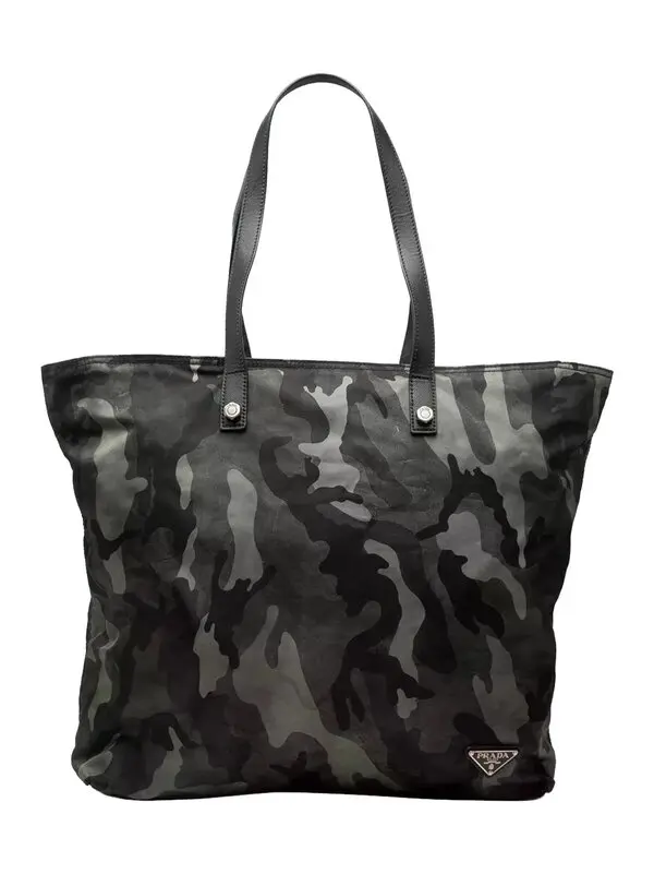 Prada 2013-2025 Tessuto Camouflage Tote Bag - Grey