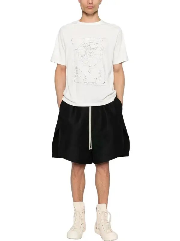 Rick Owens Faun Drawstring Knee Length Shorts - Black