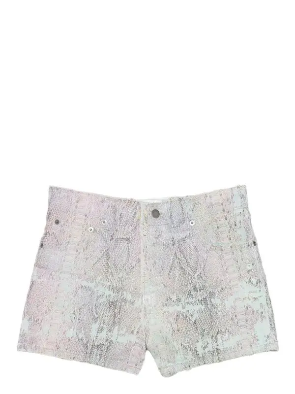 HAIKURE Brit Snake Denim Shorts - Blue