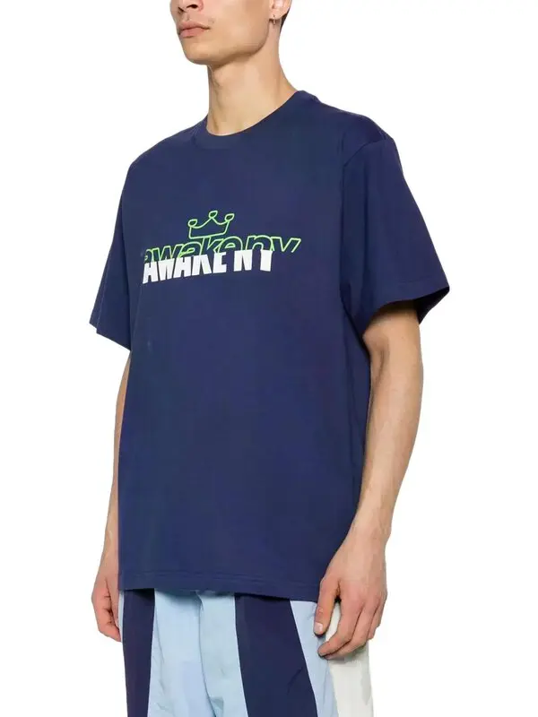 AWAKE NY Headcrack Champs Logo-detail T-shirt - Blue