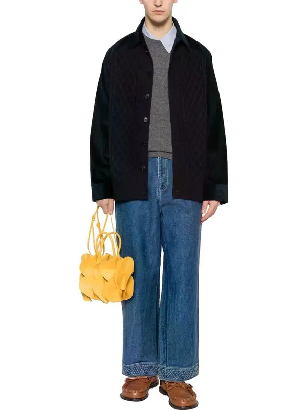 Loewe Cable Knit Corduroy Jacket - Blue
