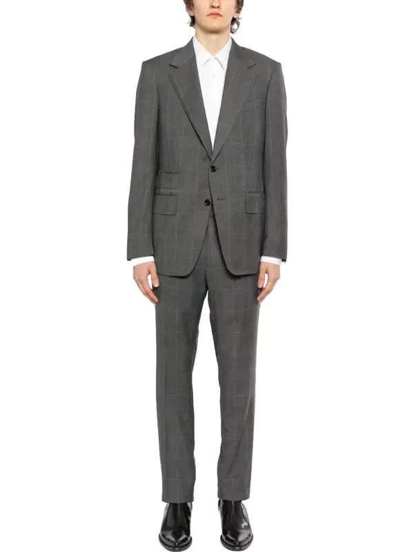 TOM FORD Checked Suit - Grey
