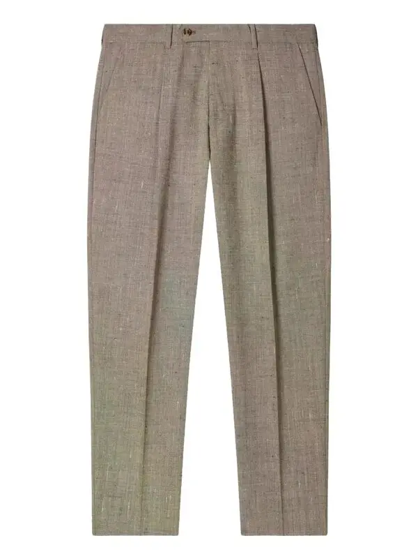 Paul Smith Tapered Trousers With Pleated Pocket - Neutrals