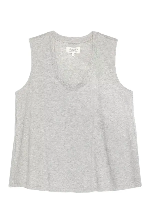 PSOPHIA Scoop-neck Sleeveless Top - Grey