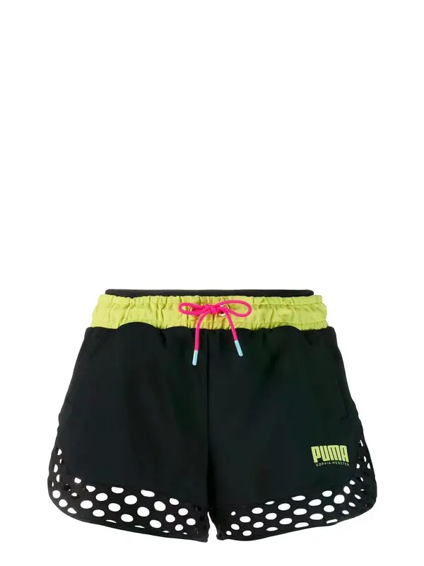 PUMA X SOPHIA WEBSTER Panelled Running Shorts - Black