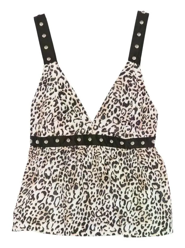 Liu Jo Studded V-neck Top - Neutrals