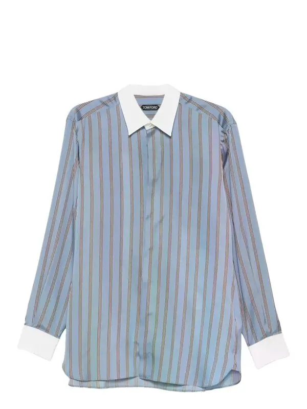 TOM FORD Striped Shirt - Blue