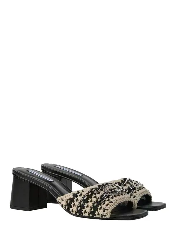 Karl Lagerfeld Plaza Ii Crochet Sandals - Black
