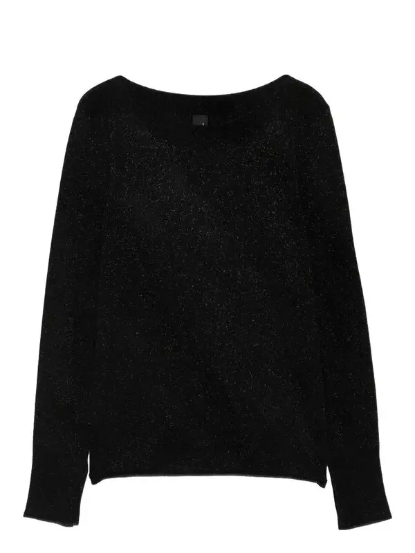 MARCCAIN Marc Cain Long Sleeve Boat Neck T-shirt - Black