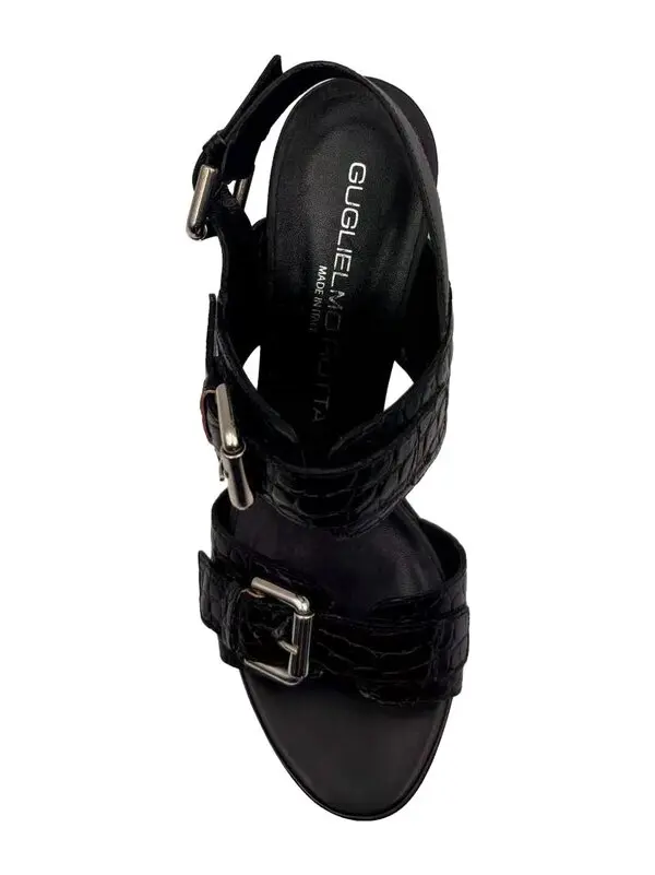 GUGLIELMO ROTTA Buckle-detail Platform Sandals - Black