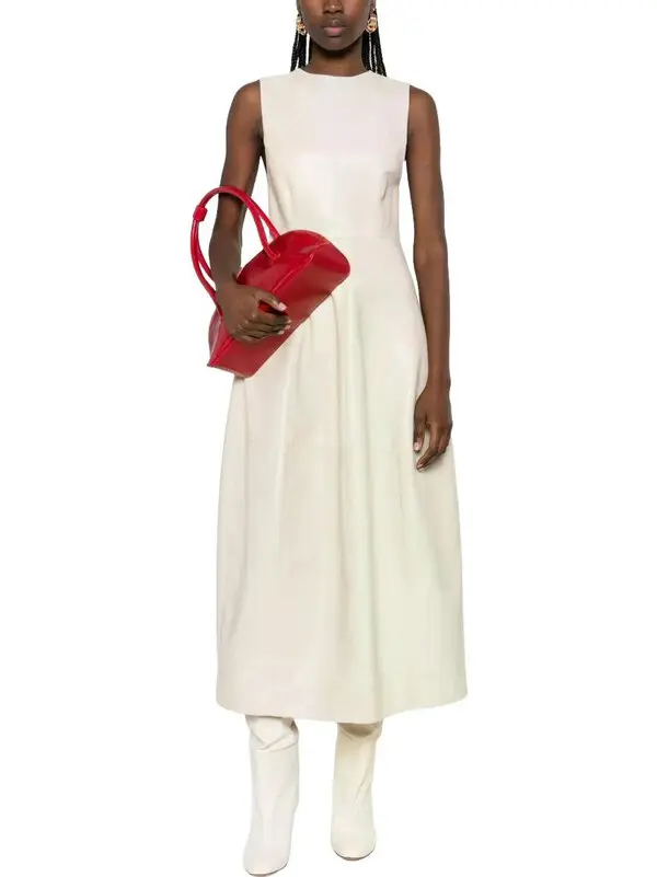Nanushka Crew-neck Midi Dress - Neutrals