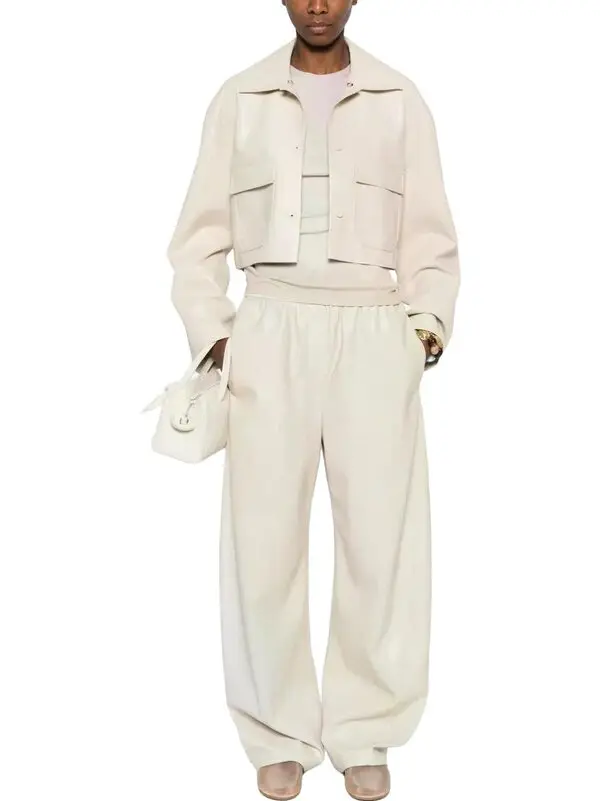 Nanushka Omolara Cropped Jacket - Neutrals