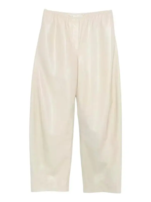 Nanushka Elastic Waist Barrel Leg Trousers - Neutrals