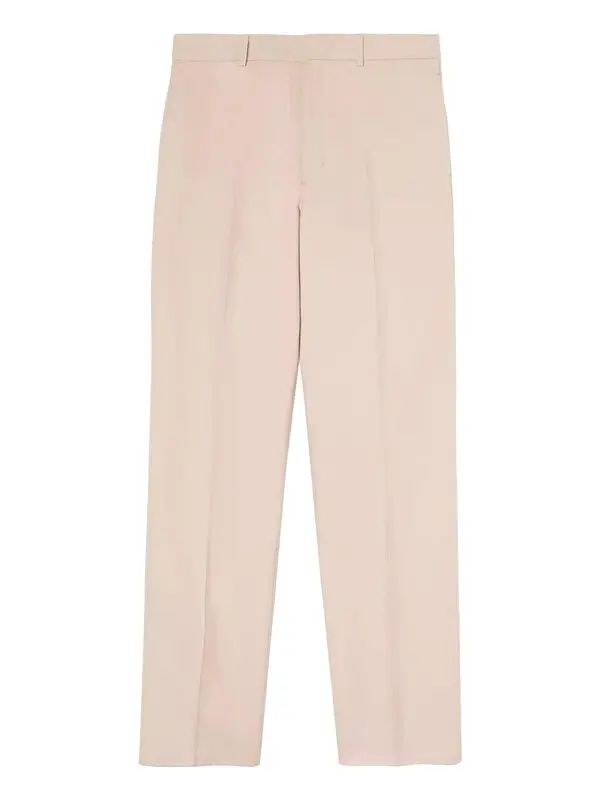 Off-White Cotton Tailored Trousers - Neutrals