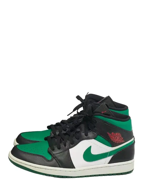 JORDAN Air 1 Mid Leather Sneakers - Black