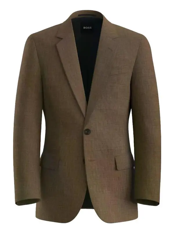 BOSS X Beckham Flap Pocket Blazer - Brown