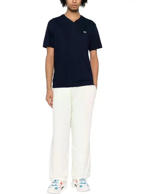Lacoste Logo-patch V-neck T-shirt - Blue