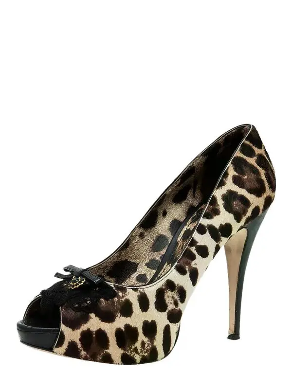 Dolce & Gabbana 120mm Leopard-print Pumps - Brown
