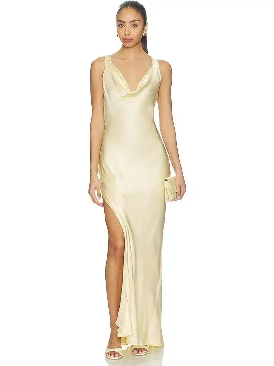 Bardot X Revolve Anouk Cowl Neck Maxi Dress In . Also - Lemon