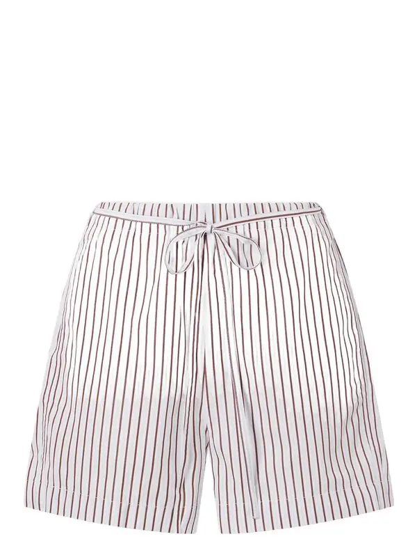 Loulou De Saison Lory Striped Cotton-poplin Shorts - Multi