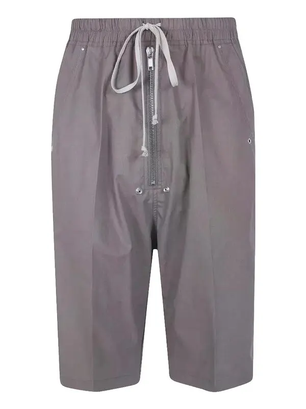 Rick Owens Zip-front Drawstring Shorts - Grey