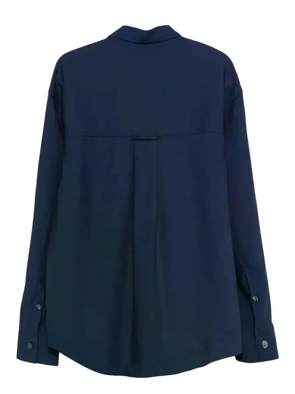 AMI Paris Long Sleeve Pocket Shirt - Blue