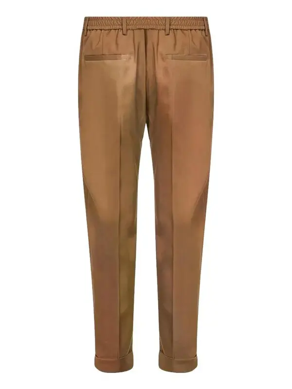 D4.0 Pleated-front Trousers - Brown