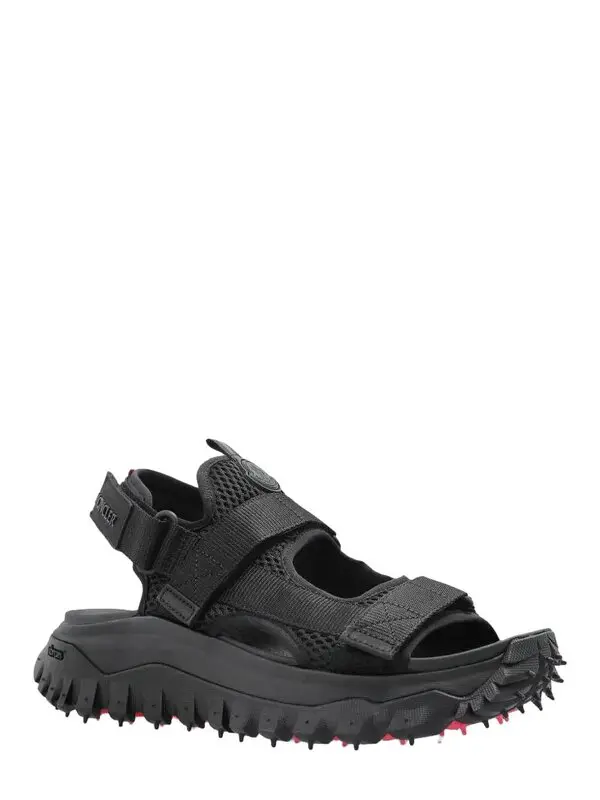 Moncler Trailgrip Vela Sandals With Mesh Panelling - Black