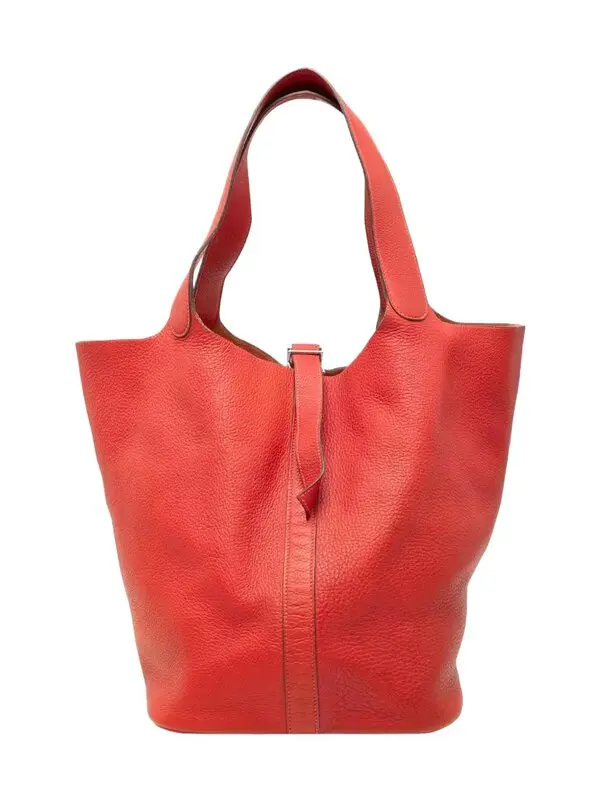 Hermès Clemence Picotin Lock 33 Handbag - Red