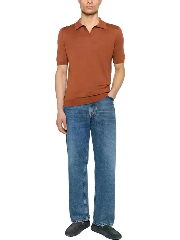 Tagliatore Keith V-neck T-shirt - Brown