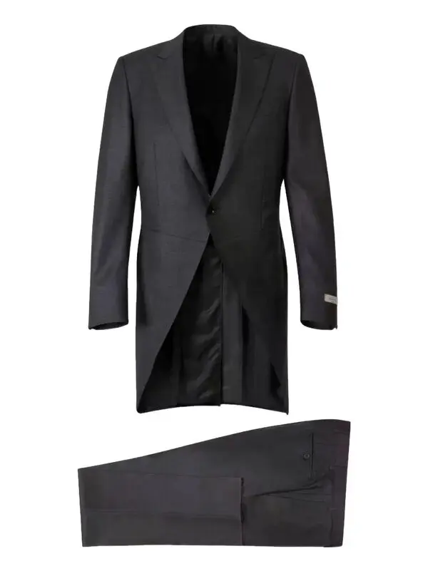 Canali Logo-detail Suit - Grey
