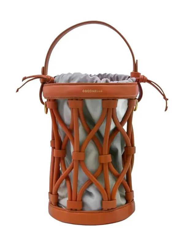 COCCINELLE Leather Bucket Bag - Orange