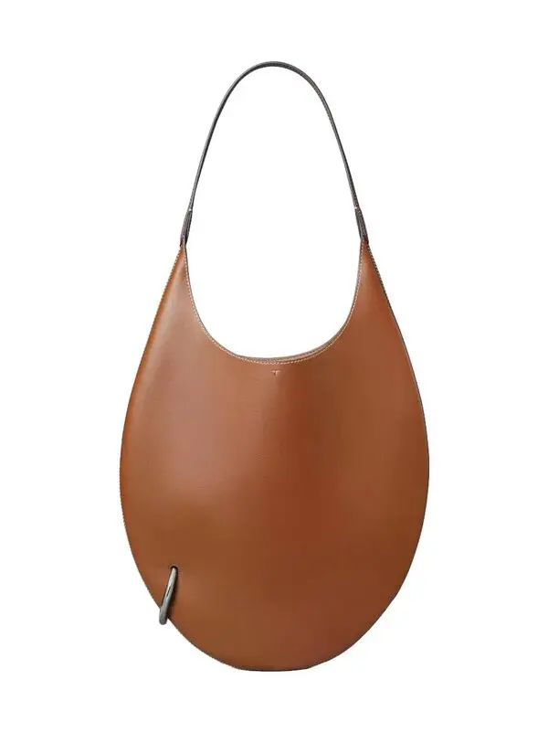 Tory Burch Pierced Soft Shoulder Bag - Brown