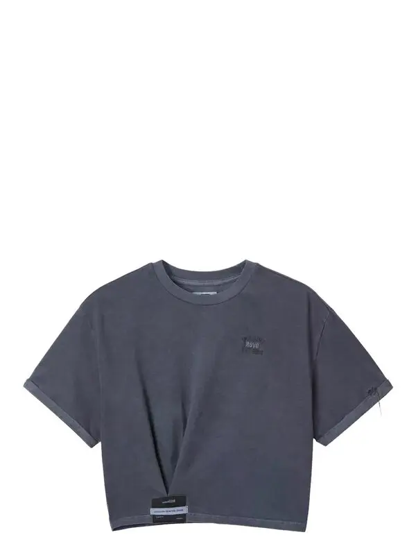 Izzue Twisted Front Cropped T-shirt - Grey