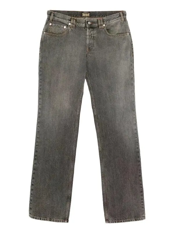 Aries Tyrone Low-rise Distressed Jeans - Grey