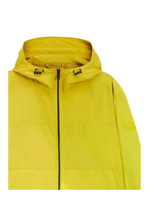 BOSS Hooded Zip-up Raincoat - Yellow