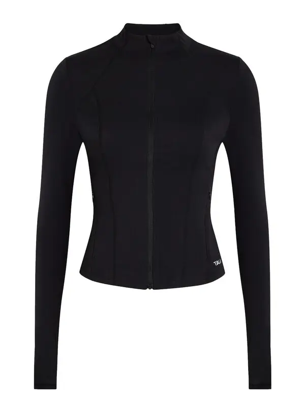 TALA Dayflex Zip Up Stretch-jersey Top - Black