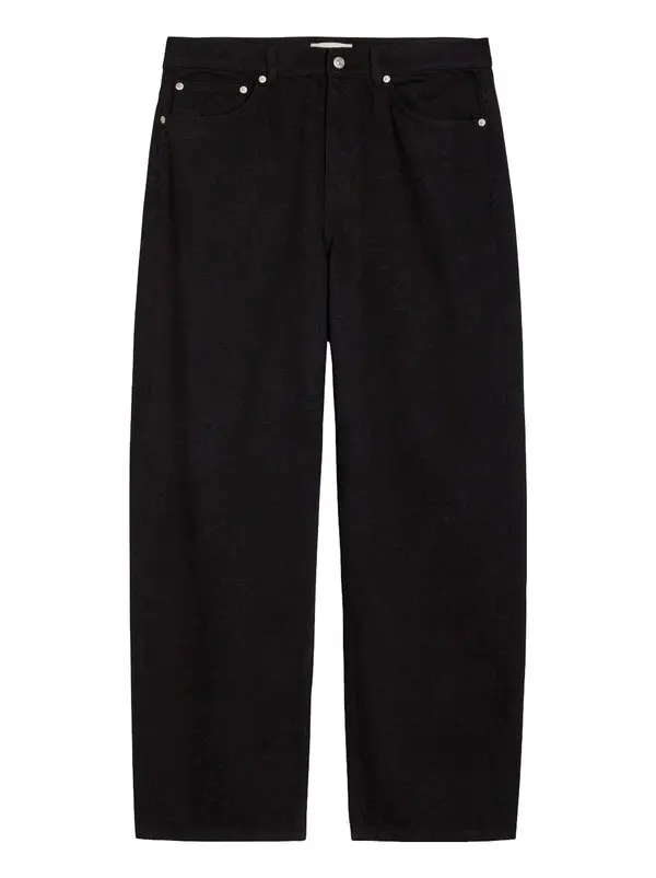LES DEUX Straight-leg Floral Print Denim Jeans - Black