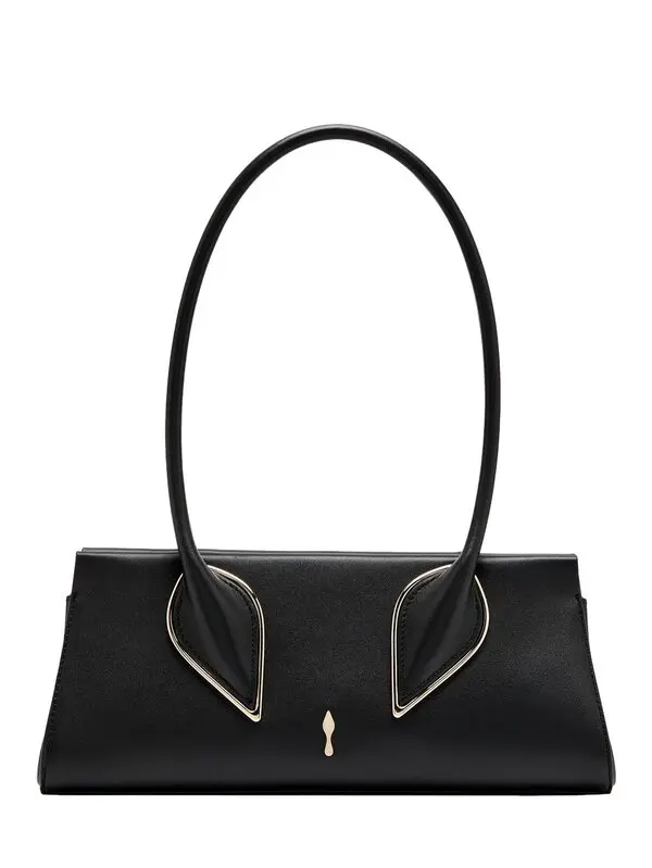 CHRISTIAN LOUBOUTIN Venus Leather Shoulder Bag - Black