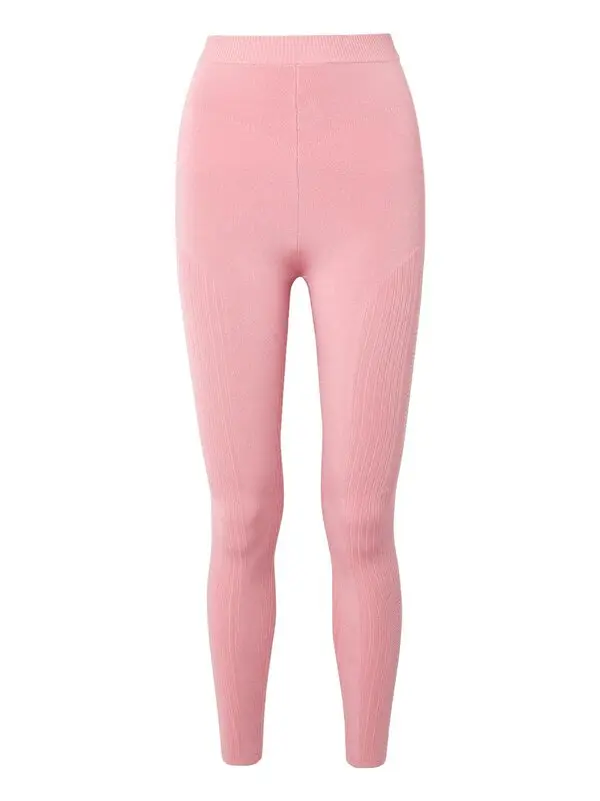 AZ FACTORY Mybody Paneled Stretch-knit Leggings - Pink