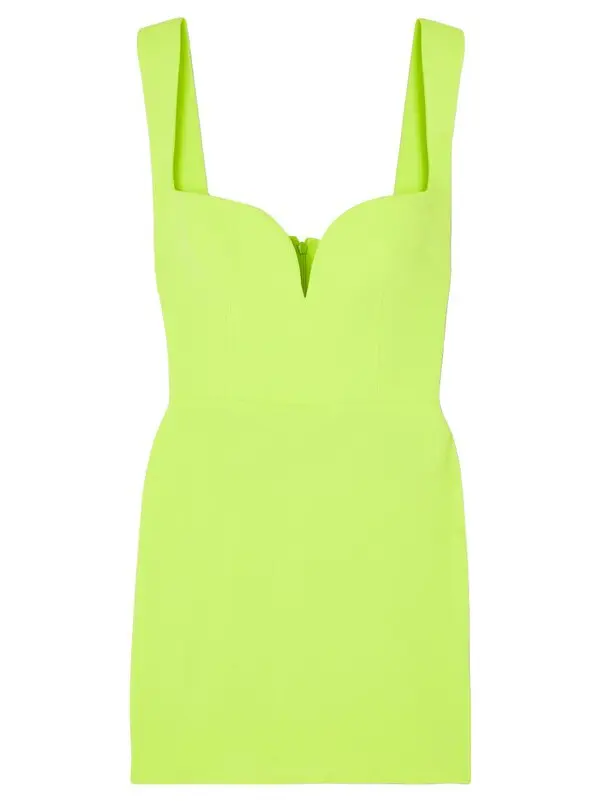 Alex Perry Auden Crepe Mini Dress - Yellow