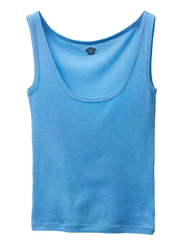 Versace Ribbed Tank Top - Blue
