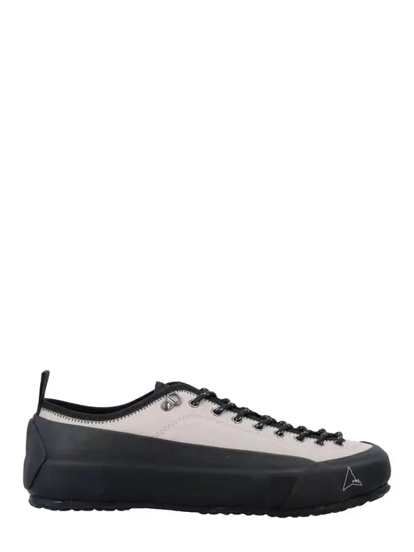 ROA Woven Detail Lace-up Sneakers - Black