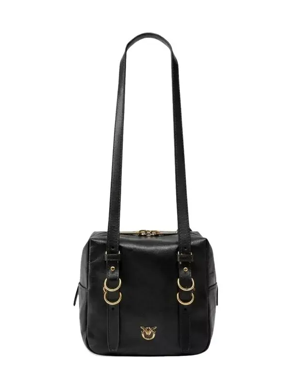 Pinko Logo Plaque Shoulder Bag - Black