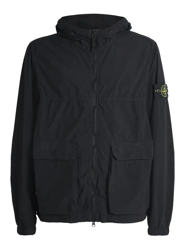 Stone Island Short Hooded Parka - Black