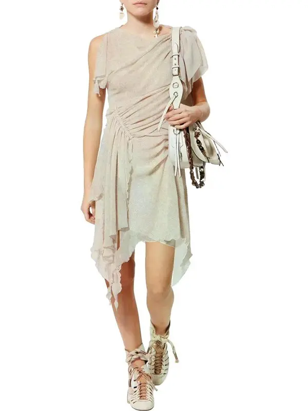 Isabel Marant Étoile Trysha Printed Silk Georgette Dress - Neutrals