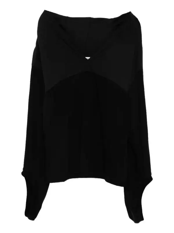 Undercover V-neck Panelled T-shirt - Black