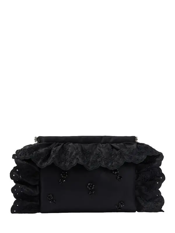 Simone Rocha Pillowcase Embellished Clutch - Black
